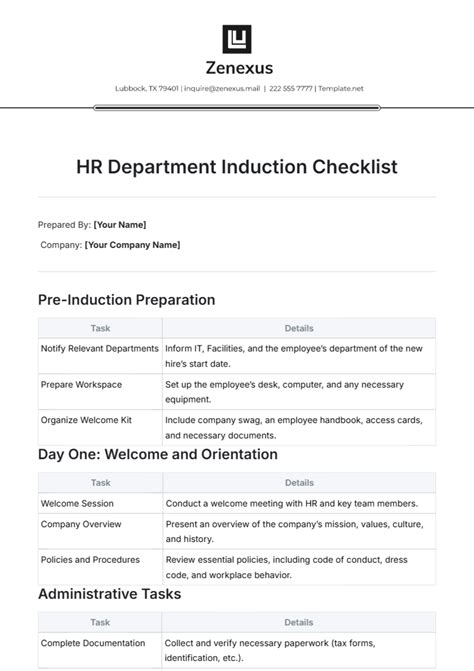 Free Safety Induction Checklist Template To Edit Online