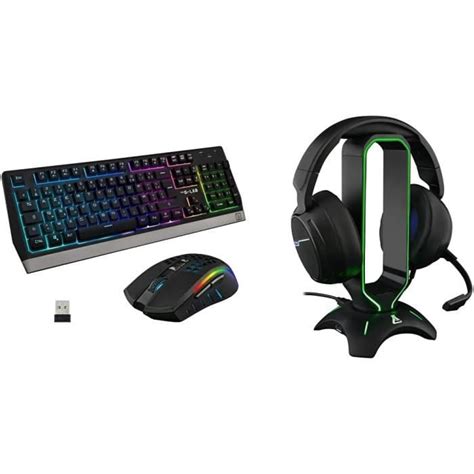 Combo Tungsten Ensemble Clavier Et Souris Gamer Sans Fil Rétro Éclairés Clavier Gaming