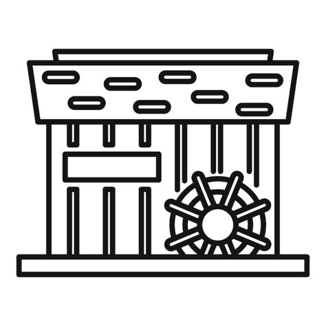 Premium Vector Flour Water Mill Icon Outline Flour Water Mill Vector Icon For Web Design