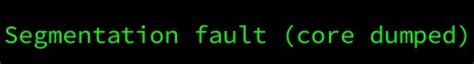 Segmentation Fault Core Dumped POiSON WORLD