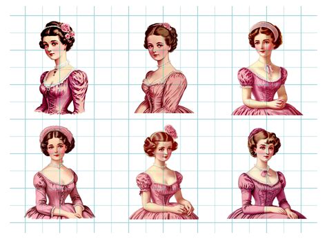 Vintage Woman Clipart Bundle Graphic By Hanneaart · Creative Fabrica