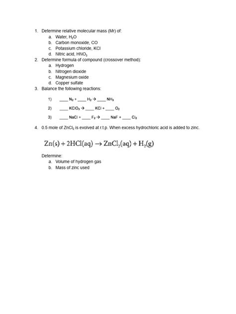 Stoichiometry Review Pdf