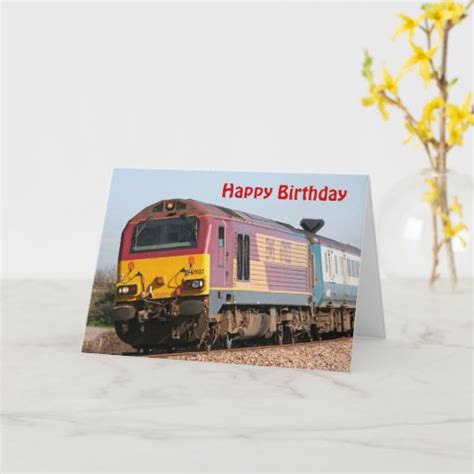 Class 67 Diesel Loco 67022 Happy Birthday Card Zazzle