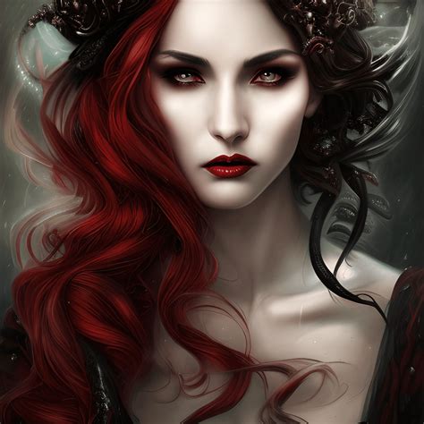 Fantasy Vampire Goddess Uhd Vintage Victorian Dress Alluring Dark Temptress Creative Fabrica