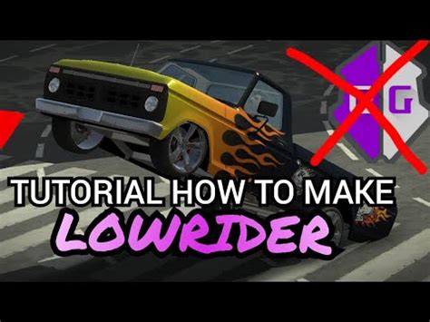 TUTORIAL HOW TO MAKE LOWRIDER IN CPM [only suspension setup and COG ...