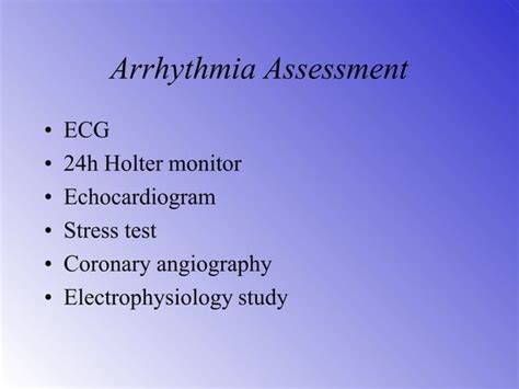 Arrhythmia Diagnosis And Management Ppt