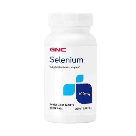 Gnc Selenium 100mcg Tablet Vegetarian 100s Vitamins And Supplements