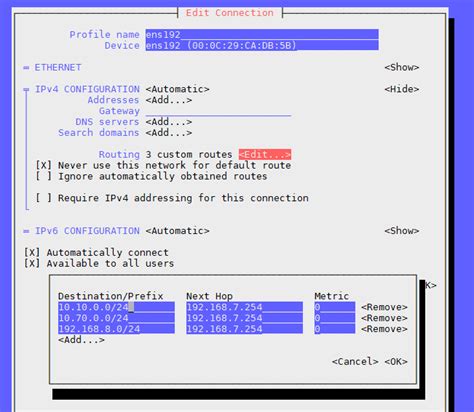 Centos7 Centos 7 Persistent Static Route Server Fault