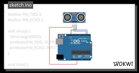 Sensor Jarak Wokwi Esp32 Stm32 Arduino Simulator