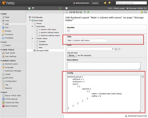 Typo3 Fluid Create A Backend Layout