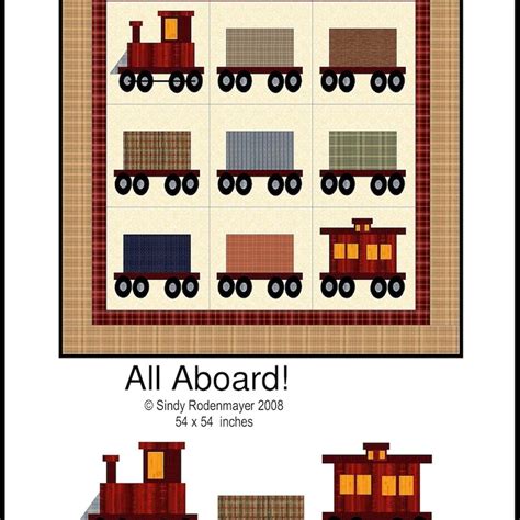 Train Quilt Etsy