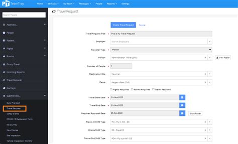 How To Submit A Travel Request Peopletray
