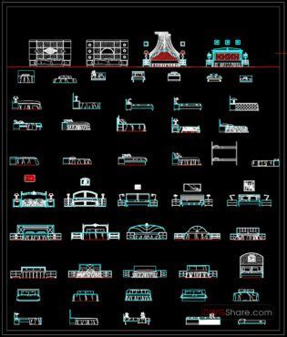 33 Bedroom Top View AutoCAD Blocks Free Download