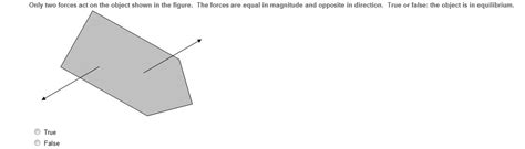 solved only two forces act on the object shown in the