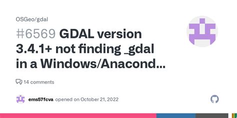 GDAL Version Not Finding Gdal In A Windows Anaconda Environment Issue OSGeo