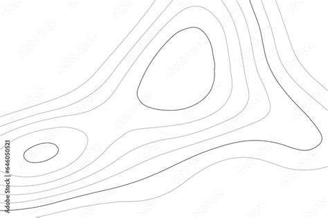 Abstract Topographic Wavy Curve Line Background Topography Map Pattern