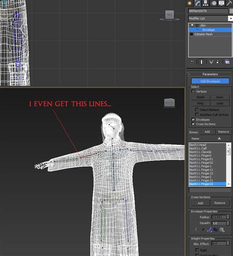 solved why does physique modifier works and skin modifier does not