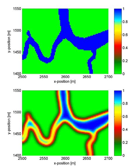 top binary grid generated from a part of a noaa enc cell 0