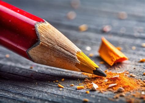 A Closeup Examination Of A Broken Graphite Pencil Exploring The Texture