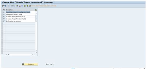 OPS SAP Tcode Materialflow Network