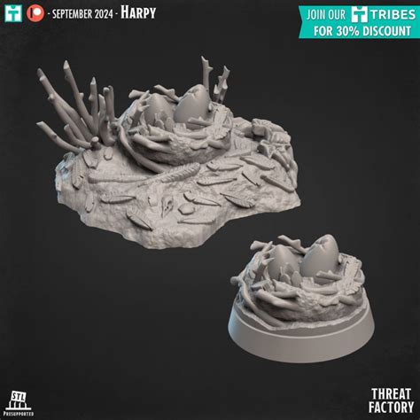 D Printable Egg Nest Token Terrain By Threat Factory