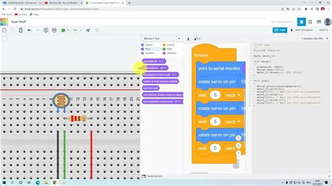 Tinkercad ต่อวงจง Ldr วัดแสง ควบคุม Servo Motor Youtube