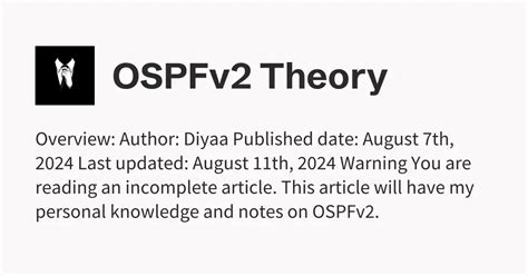OSPFv Theory