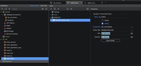 database connection need help wappler community