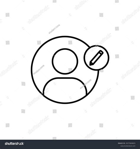 Edit User Icon Flat Illustration Sign Stock Vector Royalty Free 2577924023 Shutterstock