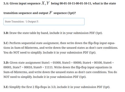 3 a given input sequence x y being