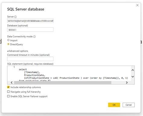 Directquery Sql Statement Fails When Starting With Microsoft