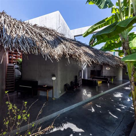 Morqs Rammed Concrete Cloister House Hides Lush Internal Courtyard