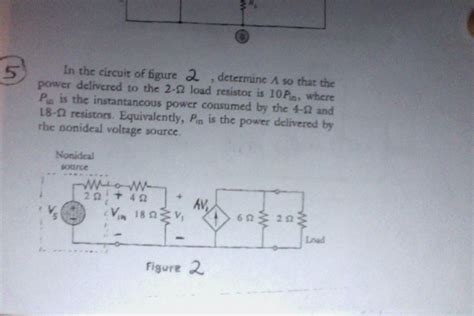 Solved In The Circuit Of Figure 2 Determine Lambda So