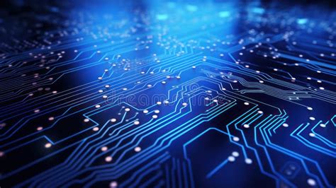 Circuit Board Close Up Technology Background Stock Illustration