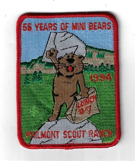 1994 Philmont Scout Ranch 55 Yrs Of Mini Bears Red Border [ph 176] Ebay
