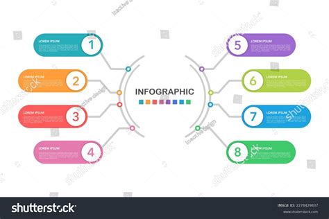 Infographic Diagram 8 Options Steps Mind Stock Vector Royalty Free