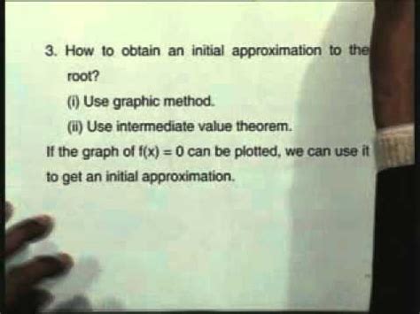 Lec Solution Of Nonlinear Algebraic Equations Part YouTube