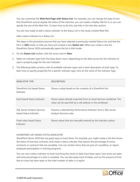 getting started with sharepoint status indicators epc group docx