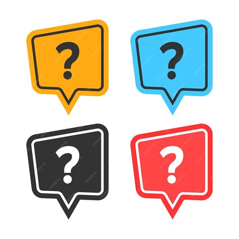 premium vector question mark icon in flat style faq vector illustration on isolated background