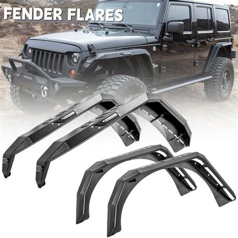 For 2007 2018 Jeep Wrangler Jkjku Fender Flares 4pcs Front And Rear