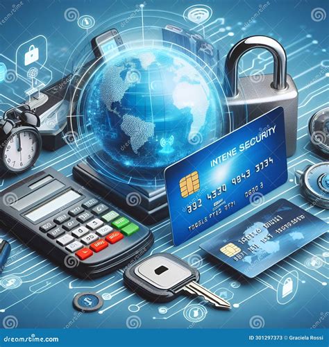 Internet Security And Data Protection Concept With A Credit Card And