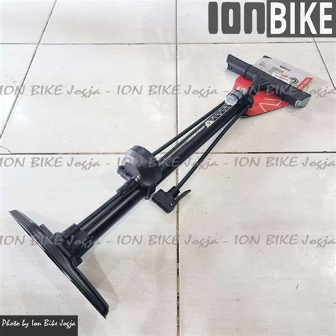 Jual Pompa Lantai Polygon Stx Steel Twin Valve Floor Pump 160 Psi Sepeda Pompa Roadbike Road