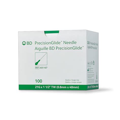 Buy Bd 305167 Precisionglide Needle 21g X 1 5 Green Hub Box 100 Canada