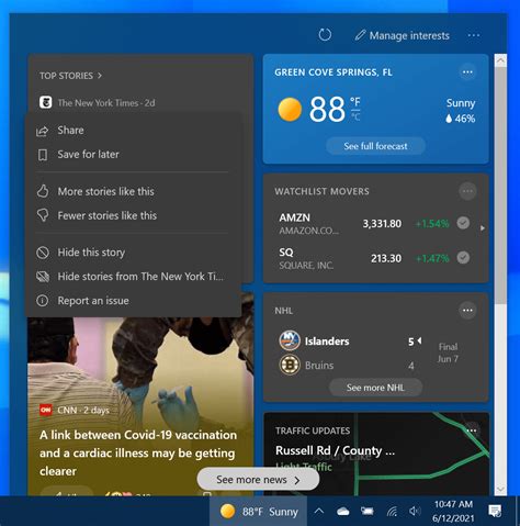 Turn Off News And Interests Feature On The Windows 10 Taskbar