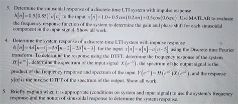 Solved Determine The Sinusoidal Response Of A Chegg
