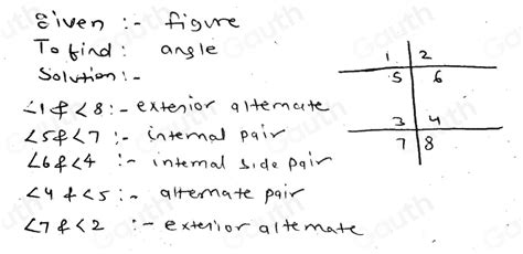 Solved Part Il In The Figure Transversal W Intersecis Parallel And Activity Identify The