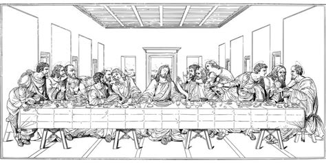 Download Last Supper Jesus Line Art Royalty Free Vector Graphic
