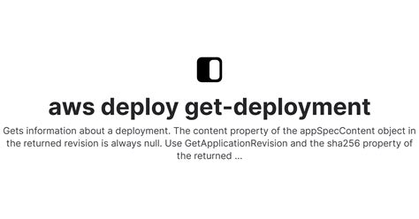 Aws Deploy Get Deployment Fig Aws Deploy Get Deployment Fig