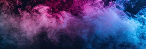 Premium Photo Black Background Pink And Blue Smoke On The Right Side