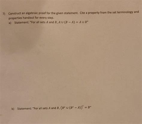 solved use an element argument to prove the following